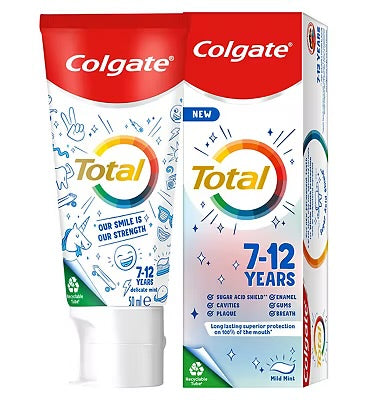 Colgate Total Kids 7-12 Years Mild Mint Toothpaste 50ml – allessentials